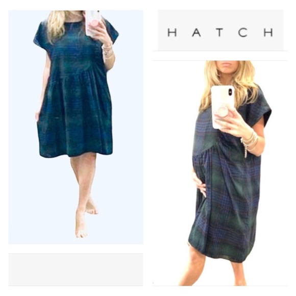 Hatch | Dresses | Hatch Maternity Black Watch Plaid Dress Size S | Poshmark